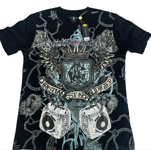 Christian Audigier | Shirts | Christian Audigier Short Sleeve Tee ...